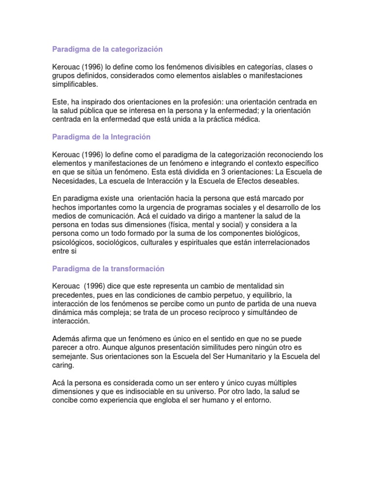 Paradigma de La Categorización