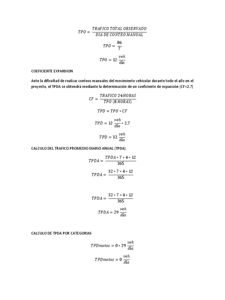 Calculo de Tpda Formulas | PDF | Enseñanza de matemática | Naturaleza
