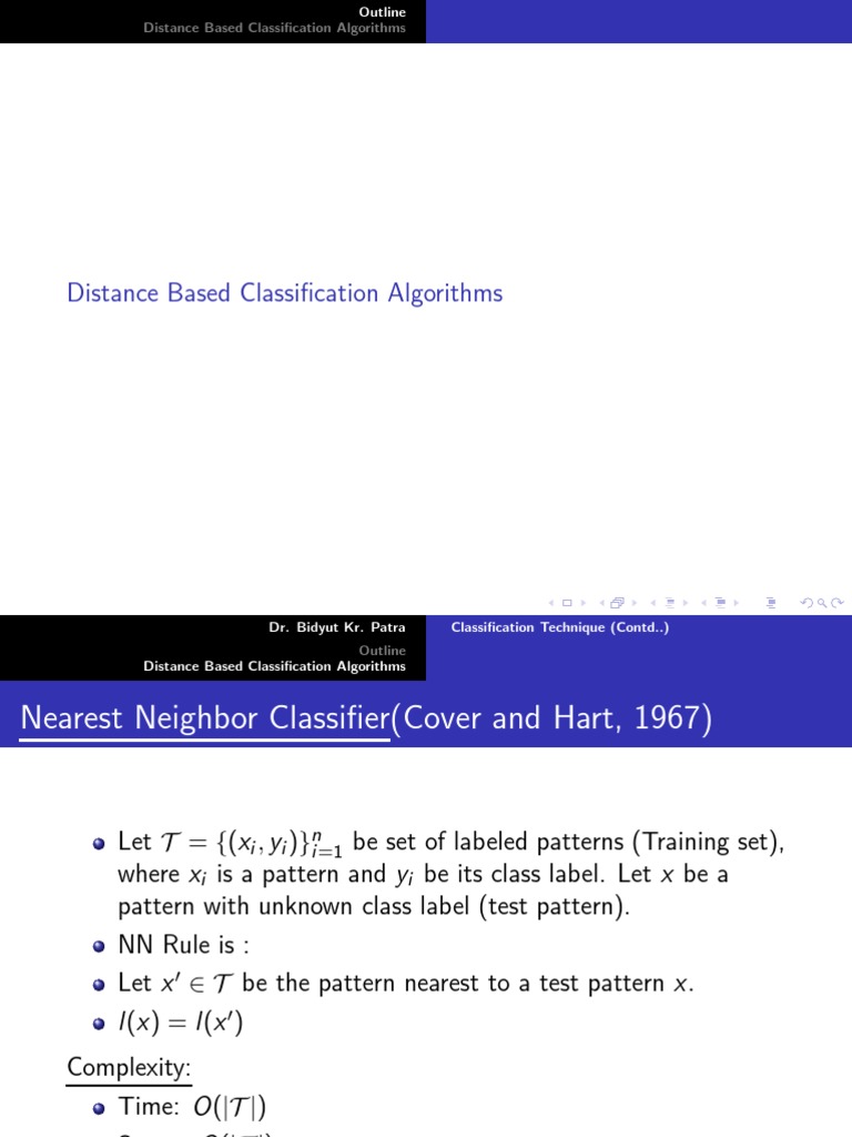 Distance Based Classification Algorithms | PDF | Statistics ...