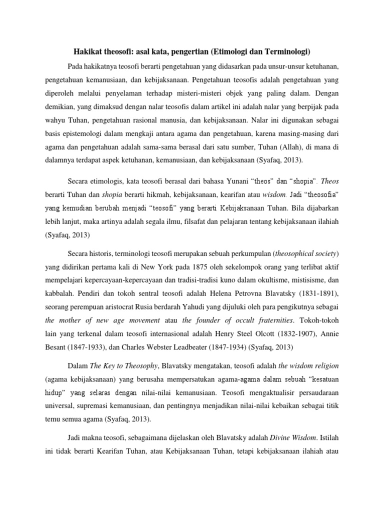 Review Teosofi | PDF