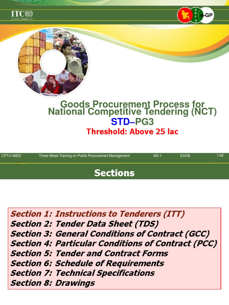 Goods Procurement Process For National Competitive Tendering (NCT) PG3 | PDF | Procurement ...