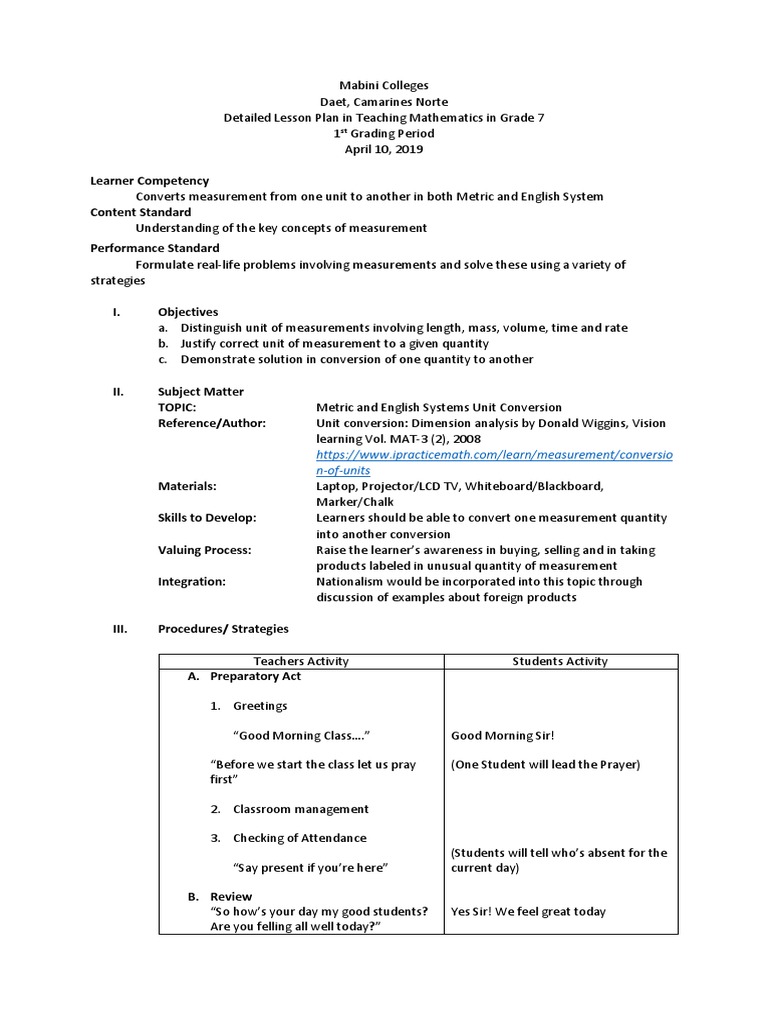 DLP Math | PDF | Measurement | Quantity