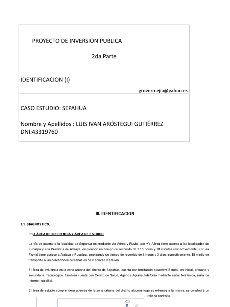 CASO - EJE - SEPAHUA - Identificacion (I) 2016 | PDF | Residuos | Transporte