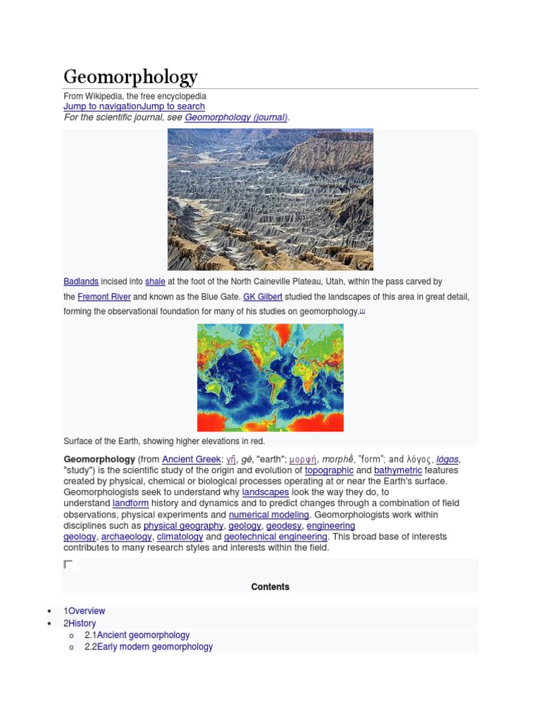 Geo Morphology | PDF | Geomorphology | Geology