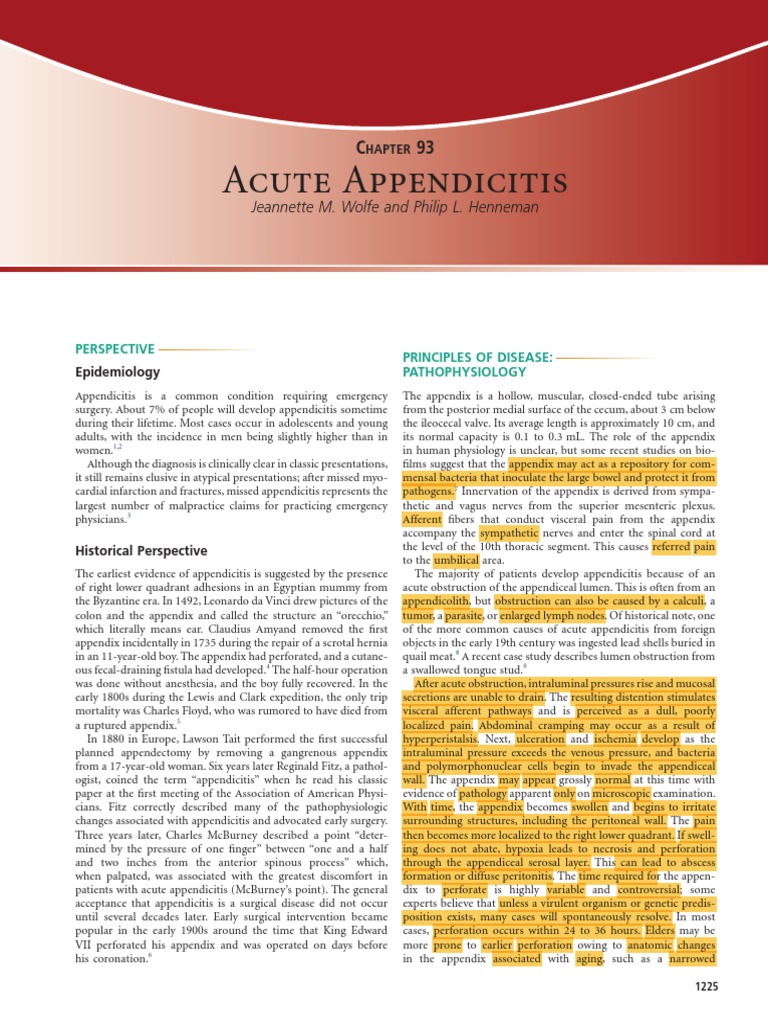 Understanding Acute Appendicitis: A Concise Review of the Disease's ...
