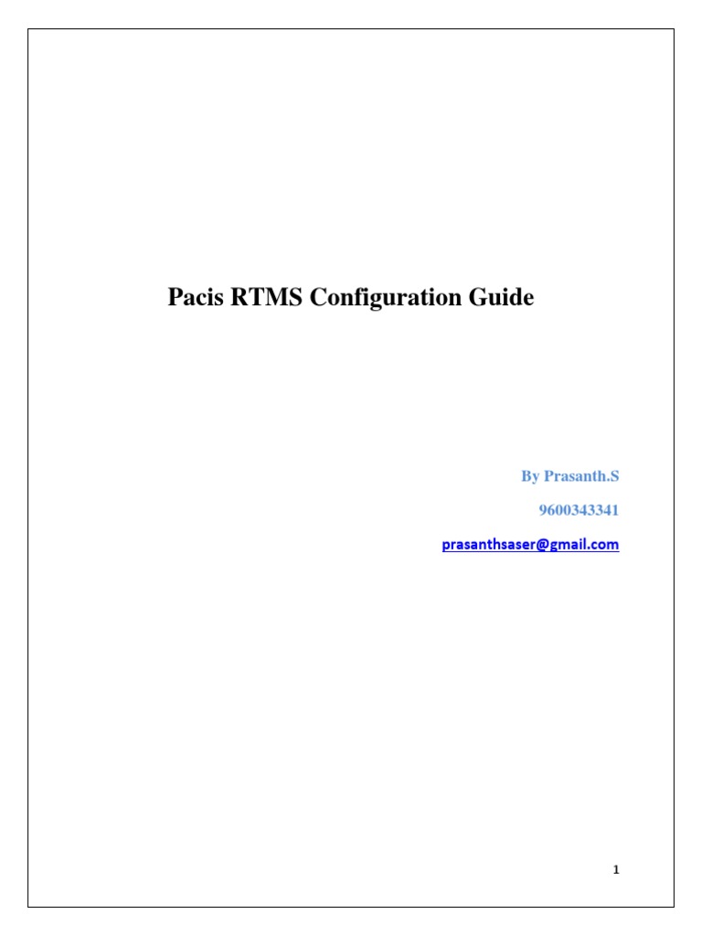 Rtms Configuration | PDF | User (Computing) | Password