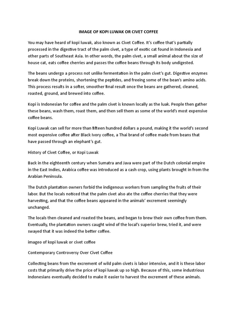 Image of Kopi L-WPS Office | PDF | Coffee | Feces