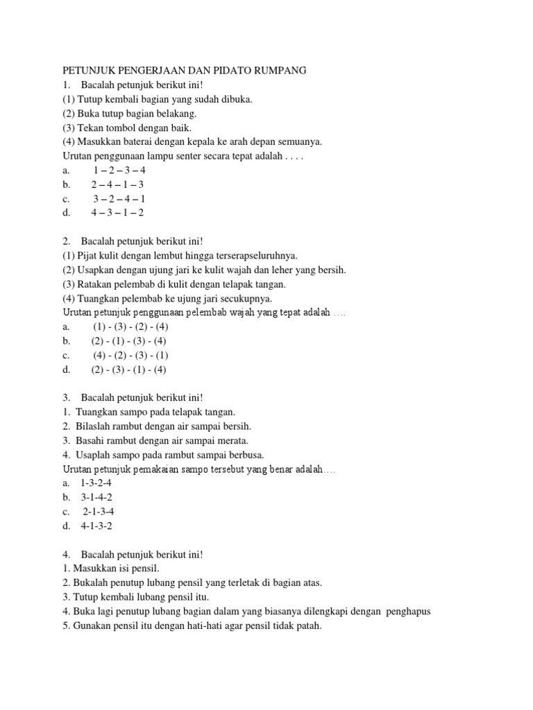 Petunjuk Dan Pidato Rumpang | PDF