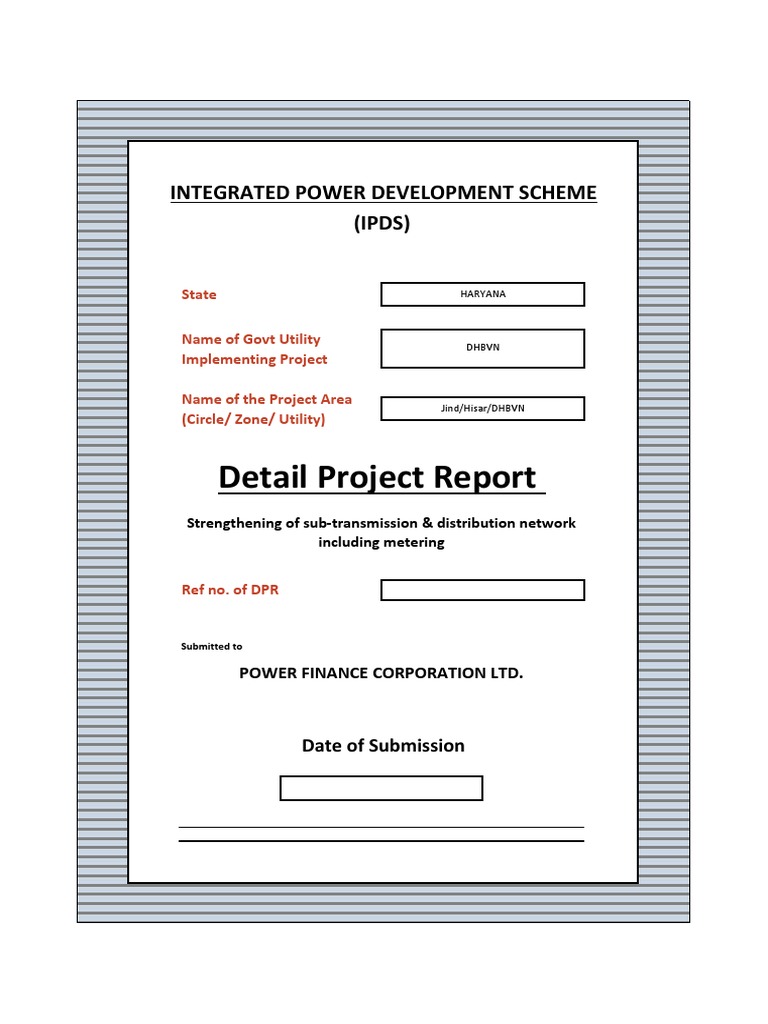 Detail Project Report: Integrated Power Development Scheme (IPDS) | PDF | Fuse (Electrical ...