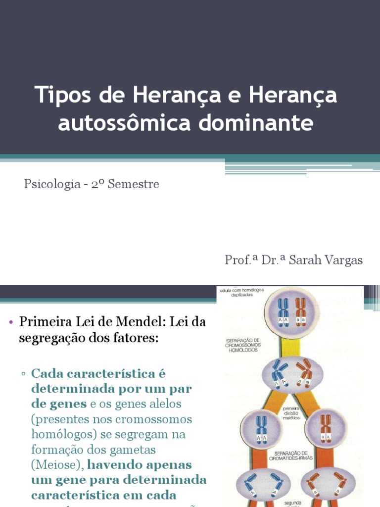 Herança Autossômica Dominante PDF | PDF | Dominância (genética ...
