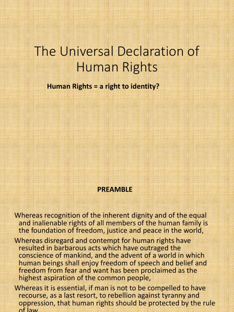 The Universal Declaration of Human Rights | PDF | Dignity | Human Rights