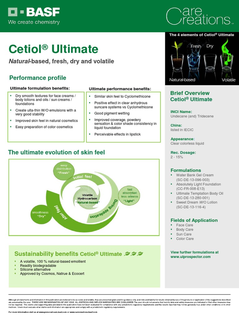 Cetiol | PDF | Cosmetics | Toiletry