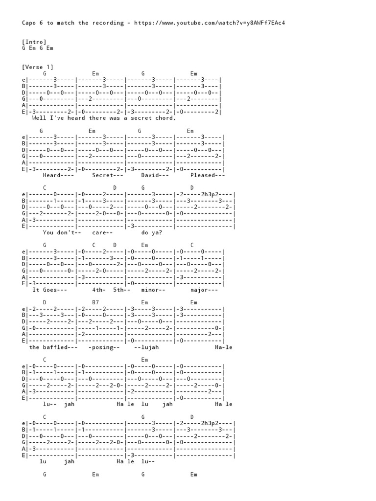 Acorduri Chitara | PDF