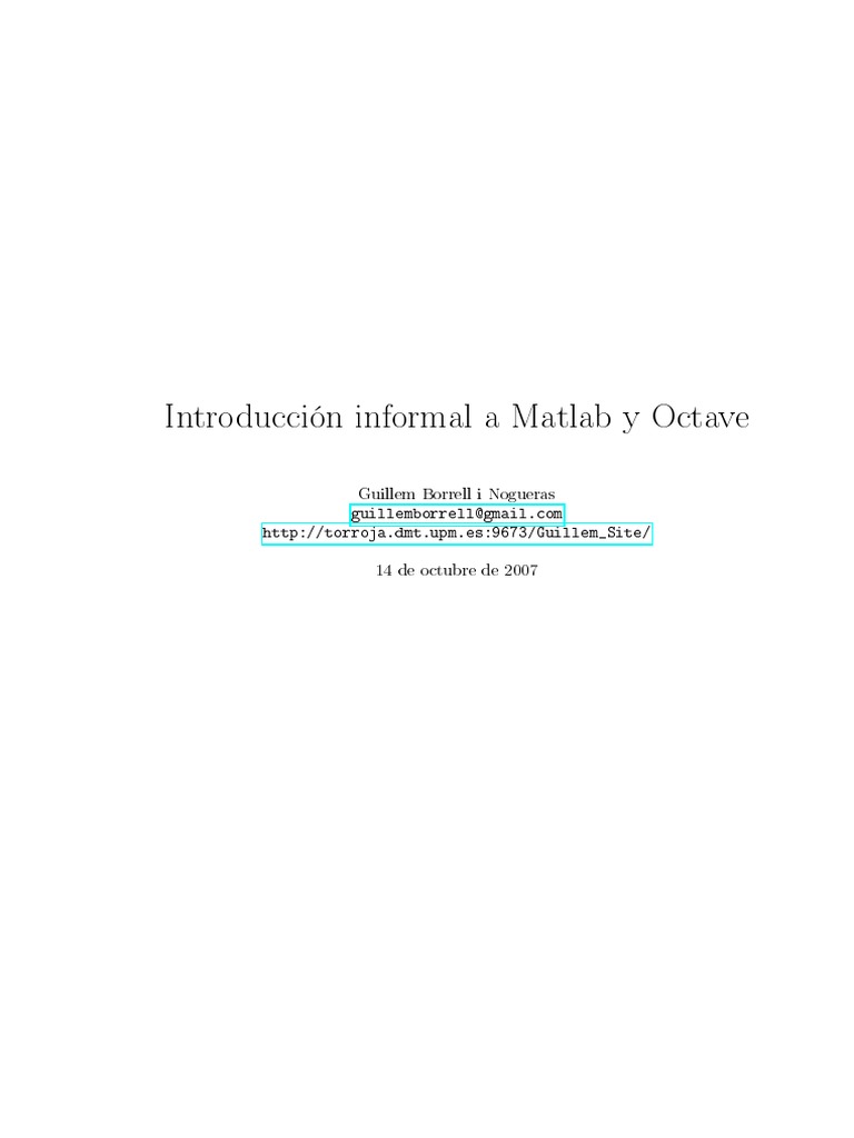 Matlab PDF | Descargar gratis PDF | Entorno de desarrollo integrado | Lenguaje de programación