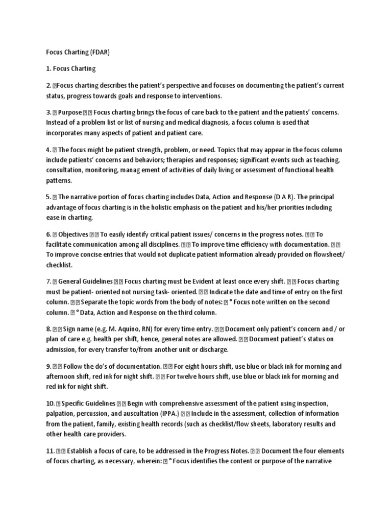 Focus Charting | PDF | Patient | Health Care