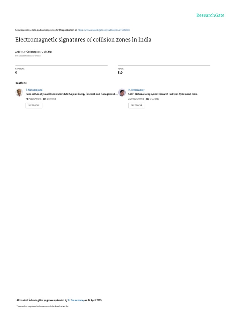 KV Geotectonics 2014 PDF | PDF | Plate Tectonics | Geology