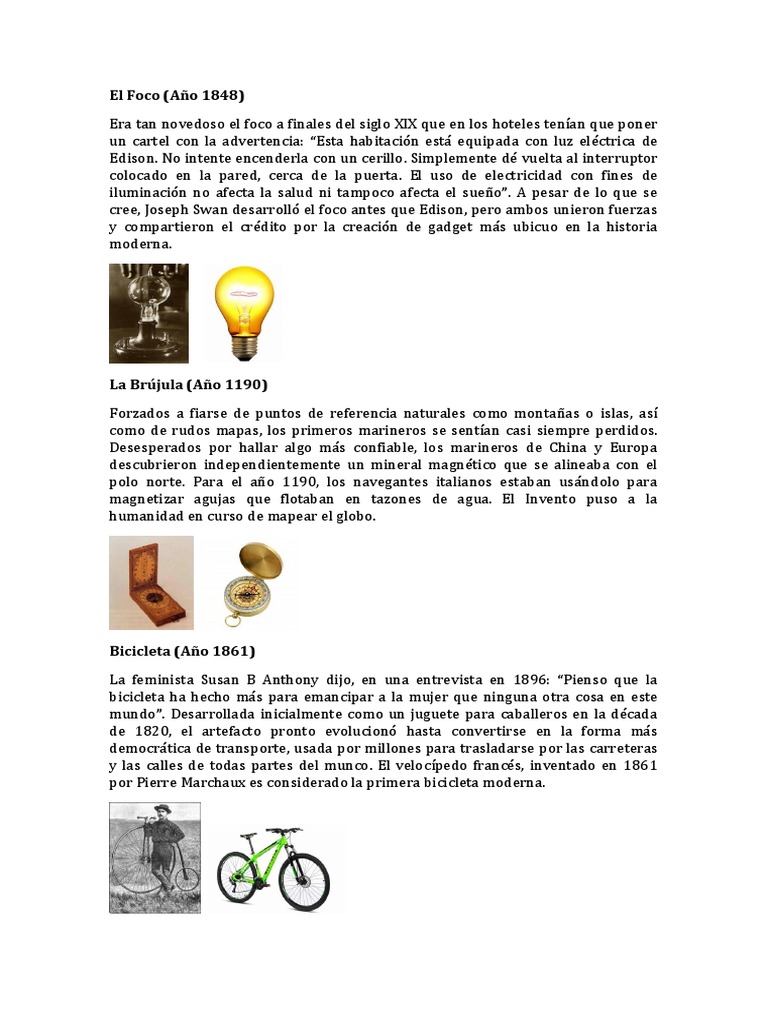Inventos Antiguos | PDF | Brújula | Radio