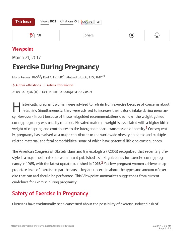 Exercise Guidelines for Pregnant Women | PDF | Pregnancy | Childbirth