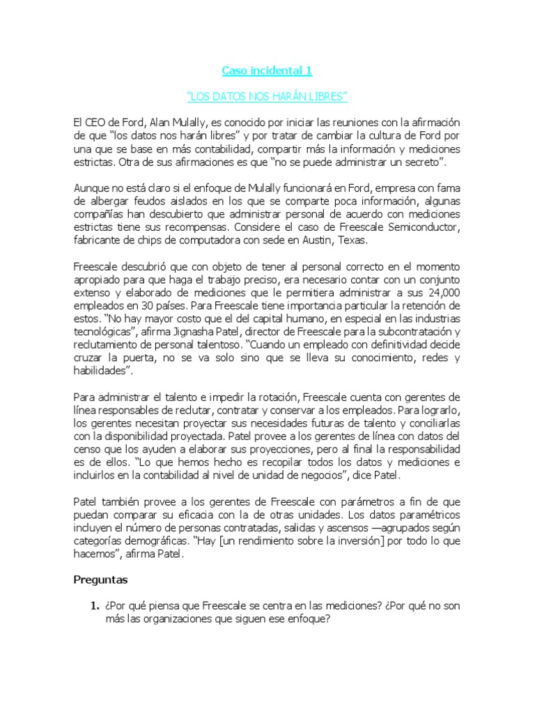Caso Incidental 1 Los Datos Nos Haran Libres - DAVID ESQUIVEL, NICOLE ...