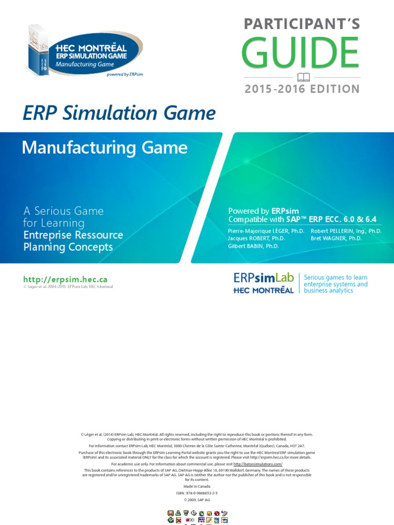 Manufacturing ParticipantGuide 2015-2016 EN PDF | PDF | Enterprise ...