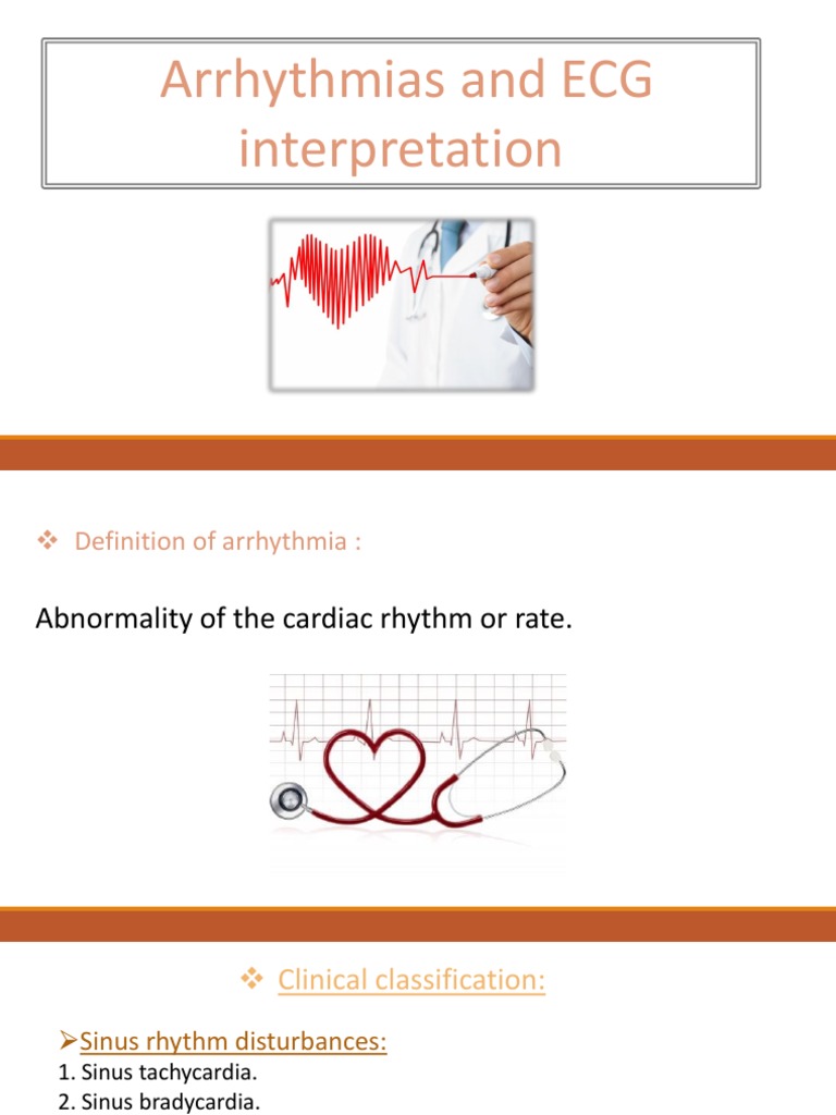 ECG Interpretation of Arrhythmias | PDF | Electrocardiography ...