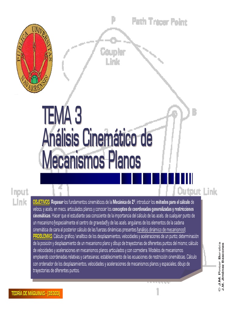 Analisis Cinematicos de Mecanismos Planos | PDF