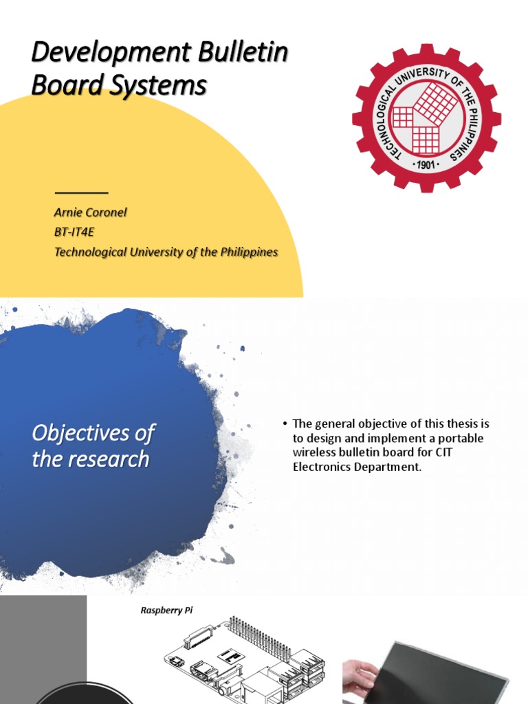 Development Bulletin Board Systems: Arnie Coronel Bt-It4E Technological ...