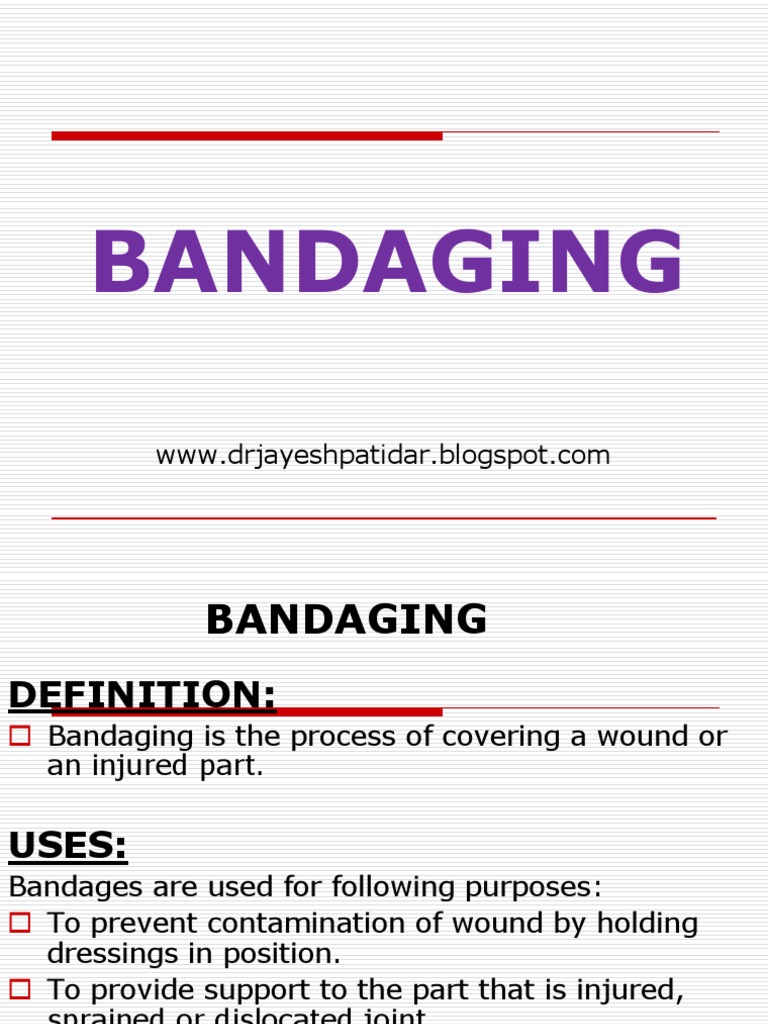 Bandaging 130430003026 Phpapp02 | PDF | Elbow | Hand