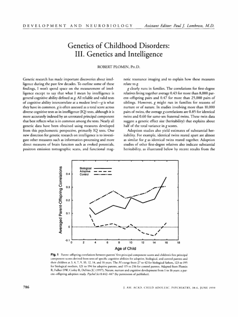 Genetics of Childhood Disorders | PDF | Heritability | Quantitative ...