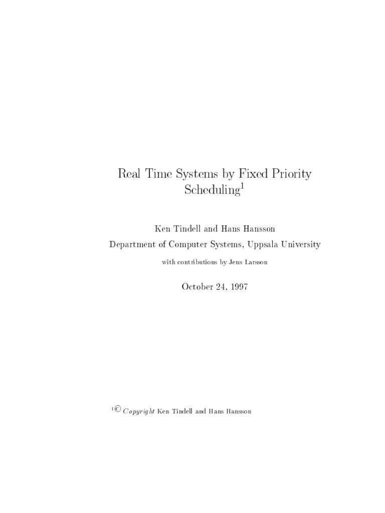 Realtime Compendium PDF | PDF | Scheduling (Computing) | Real Time Computing