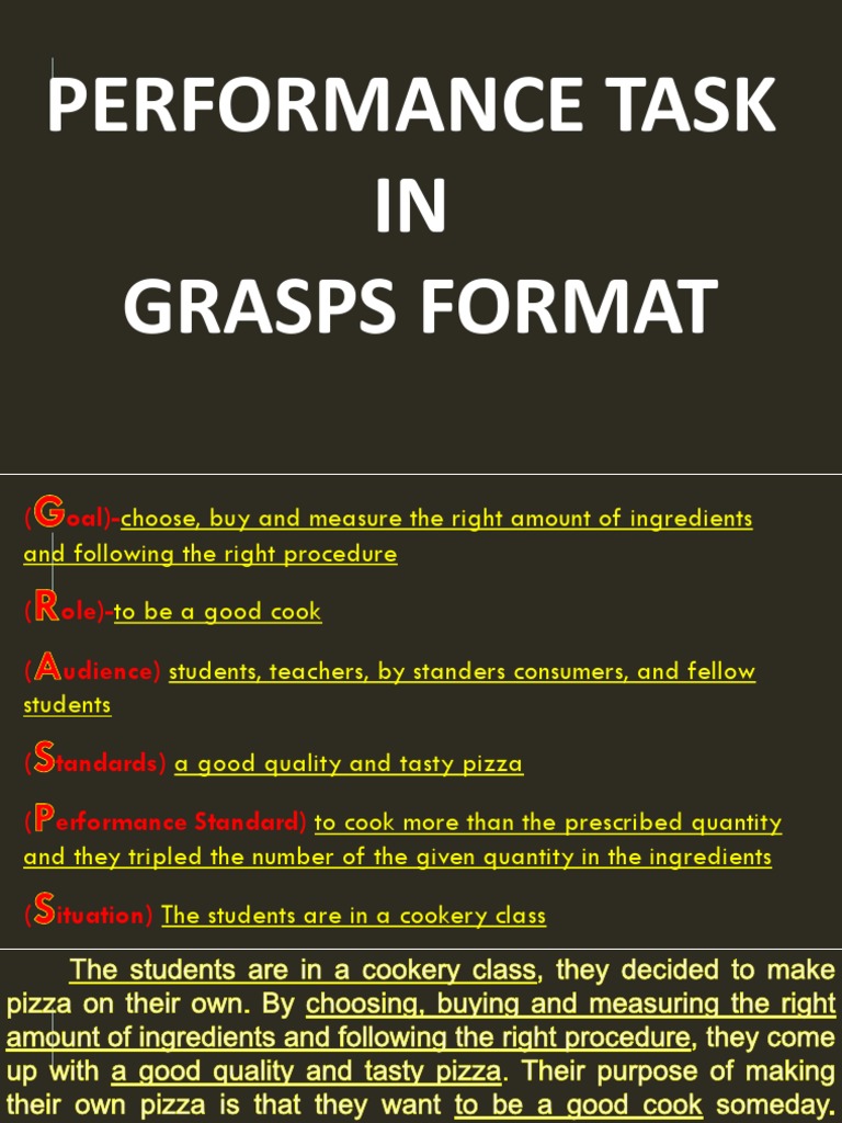 Performance or Product Task Based On GRASPS and RUBRICS | PDF | Rubric ...
