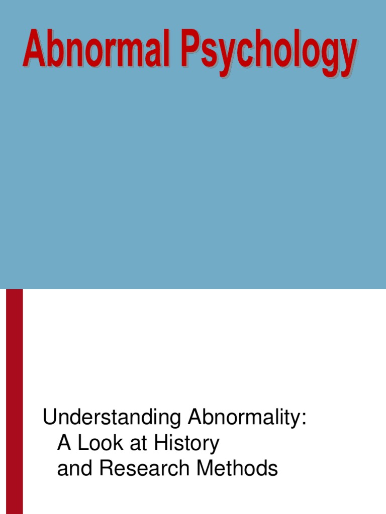 Abnormal Behavior | PDF | Mental Disorder | Psychology