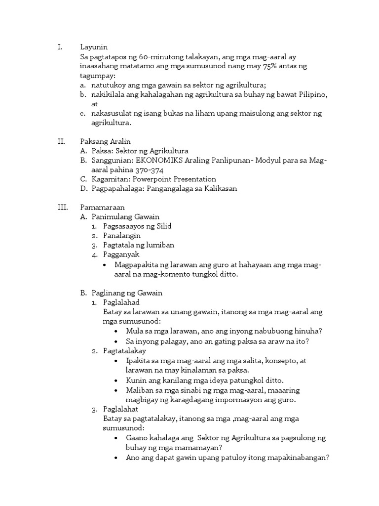 Lesson Plan in Economics | PDF