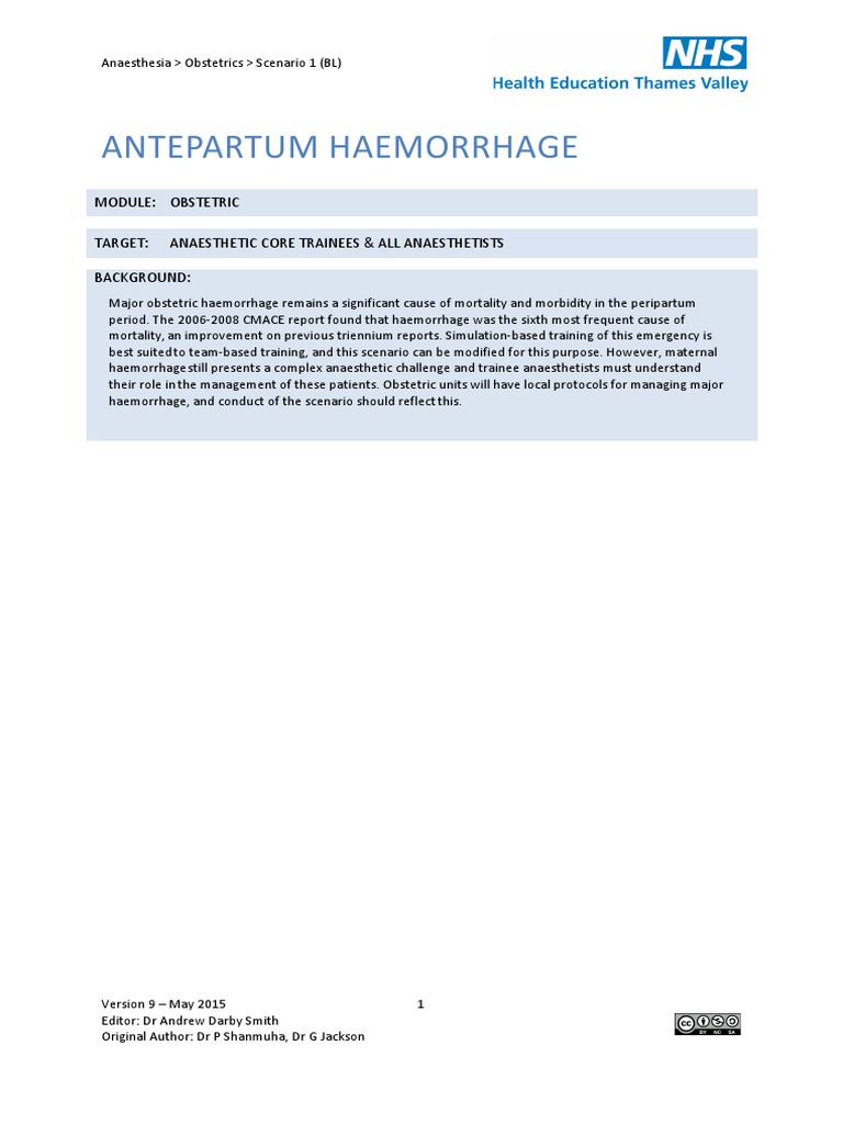APH Management | PDF | Childbirth | Caesarean Section
