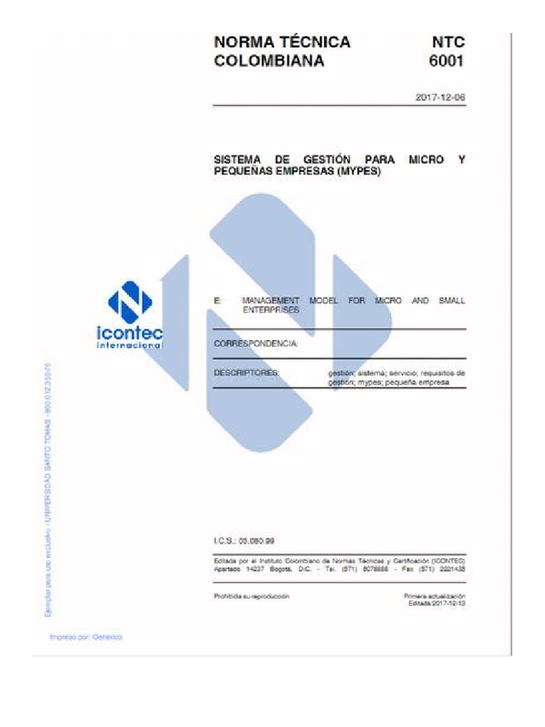NTC - Iso 6001 | PDF