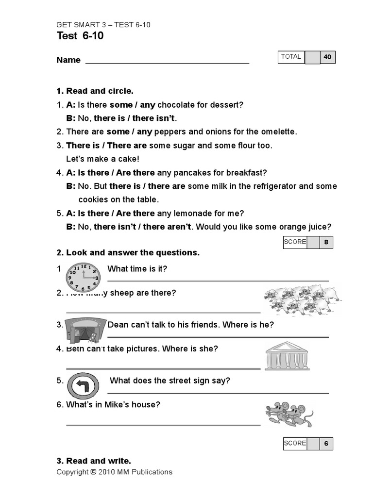 Get Smart 3 - Test 6-10 | PDF