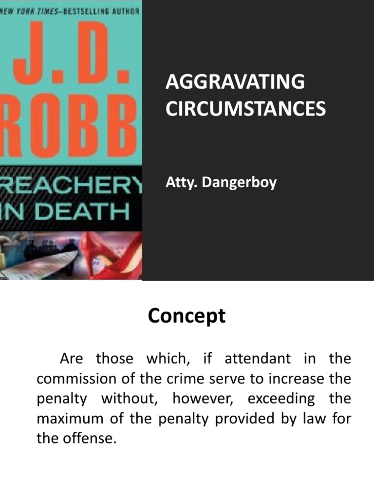Understanding Aggravating Circumstances in Law | PDF | Sentence (Law ...