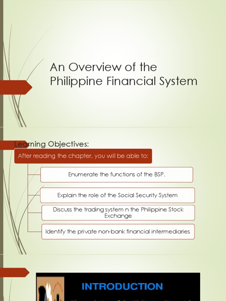 An Overview of The Philippine Financial System | PDF | Monetary Policy ...