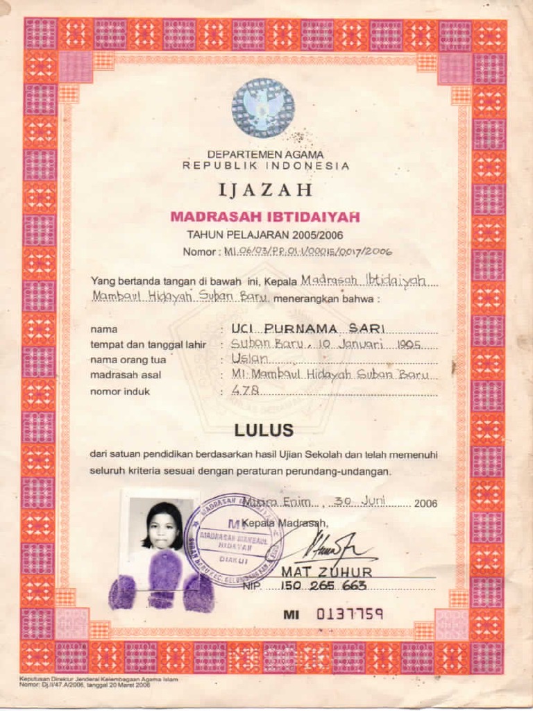 Ijazah Mts PDF | PDF