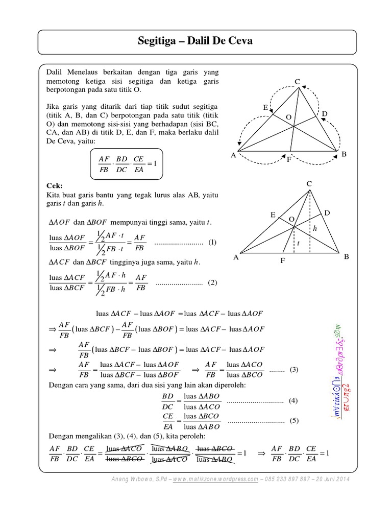 Segitiga Dalil de Ceva | PDF