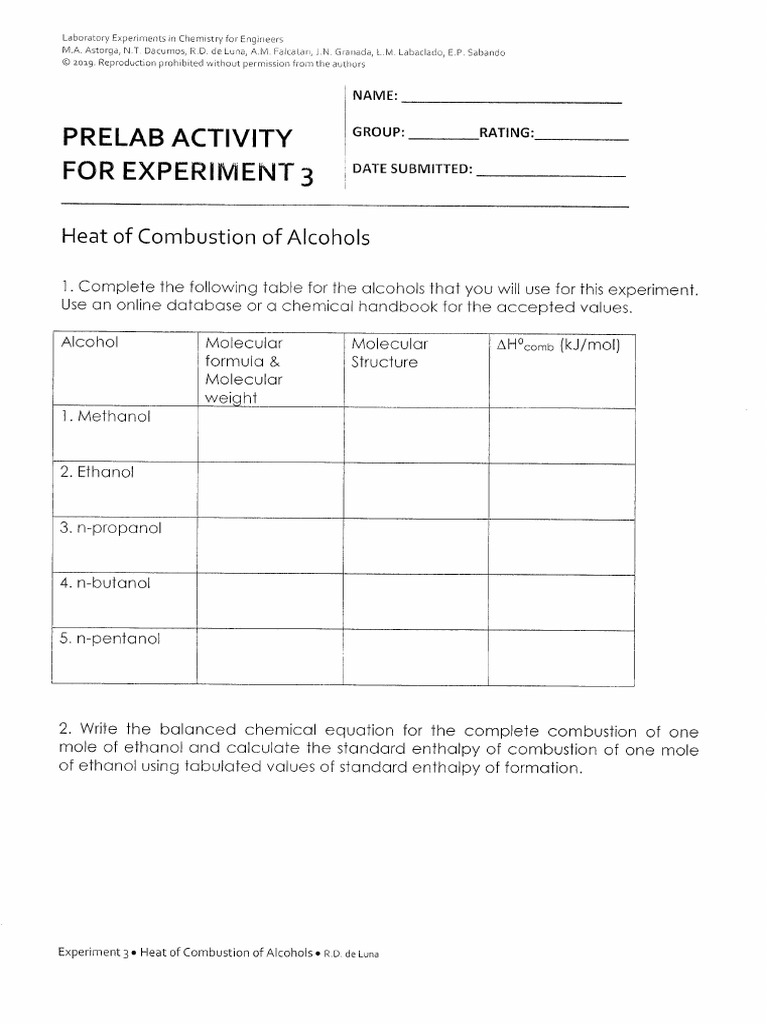 EXP3 Lab Activity Sheets PDF | PDF