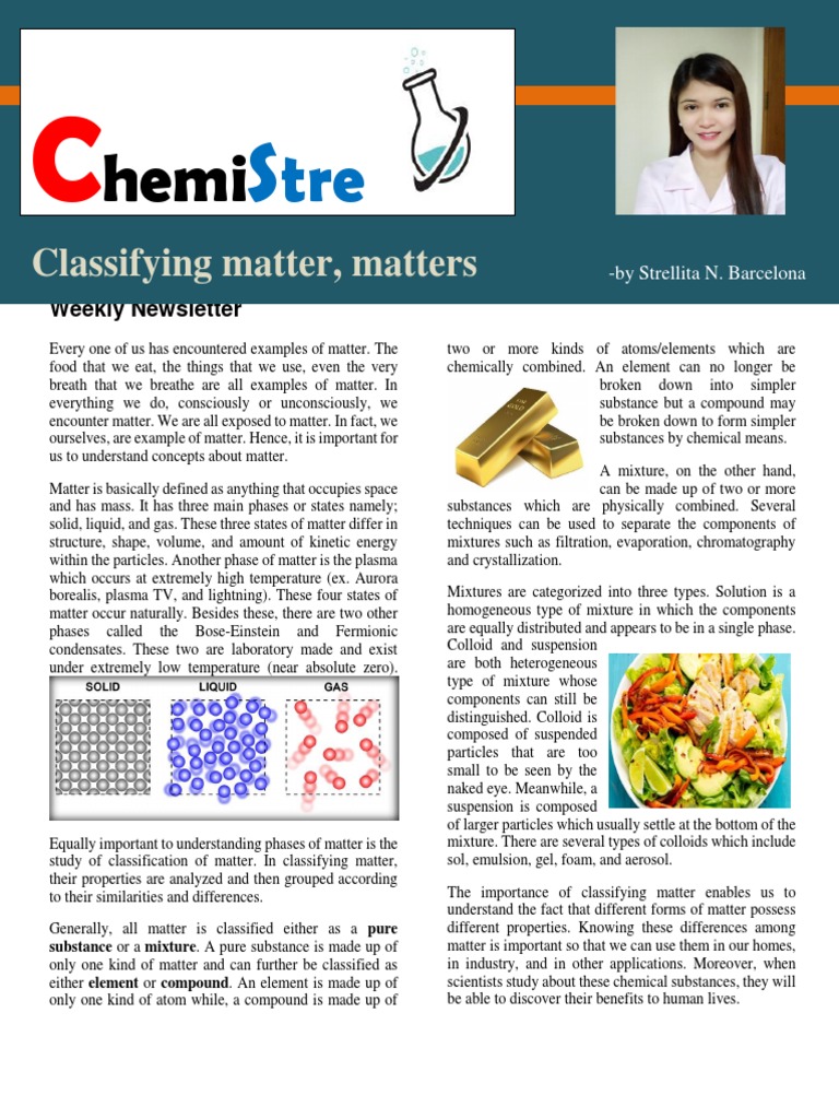 Classifying Matter Matters: Understanding the Phases and Types of ...