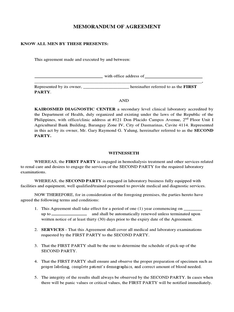 Blank Moa | PDF | Medical Laboratory | Health Care