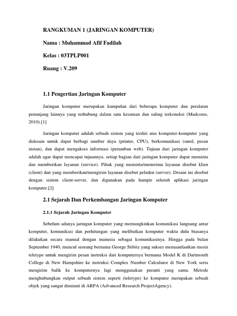 Rangkuman JARKOM | PDF | Teknologi & Rekayasa