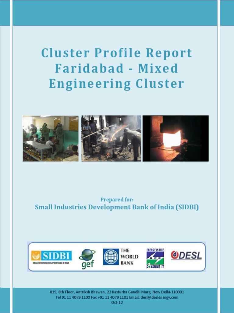 Cluster Profile Report Faridabad (Mixed) Cluster | PDF | Swot Analysis ...