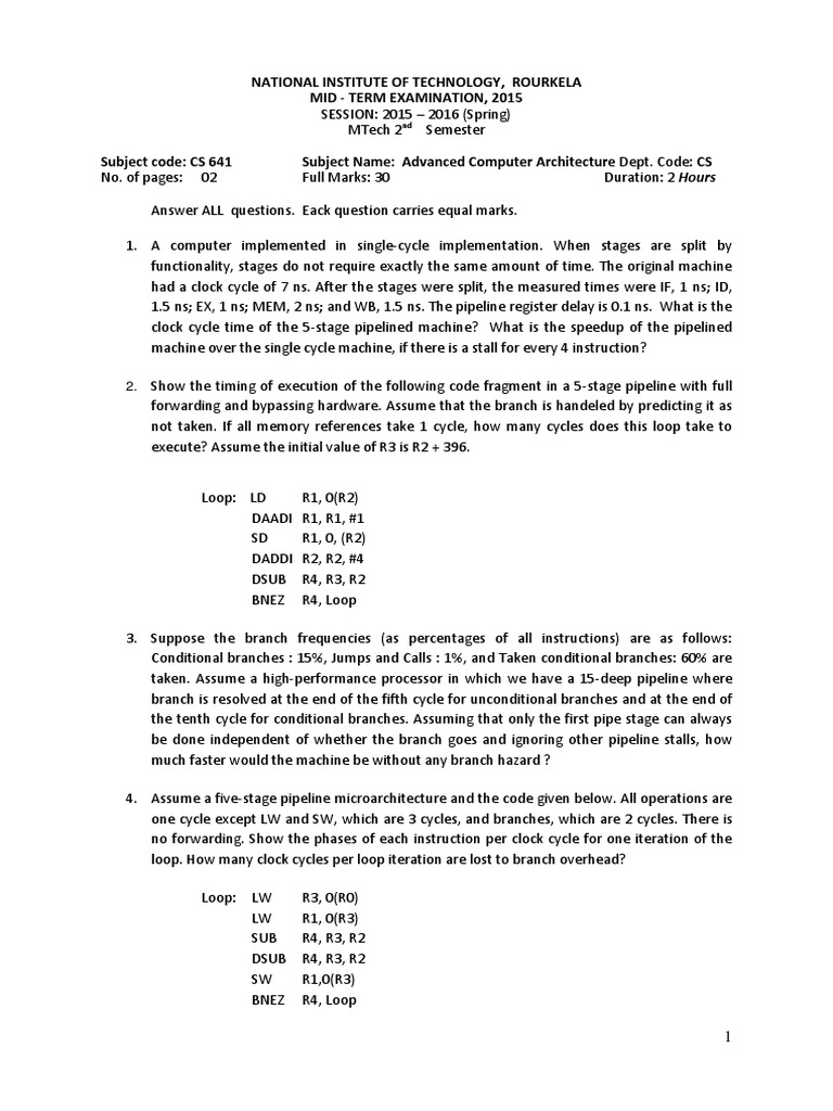 CS641 | PDF | Computer Programming | Digital Electronics