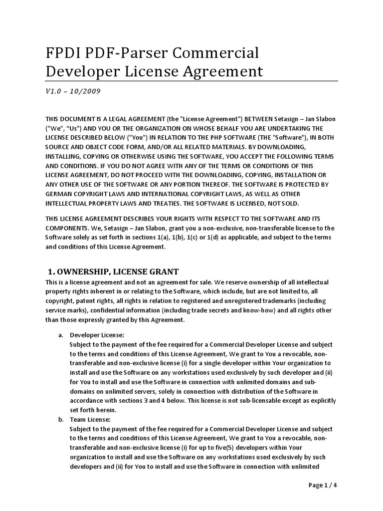 FPDI PDF Parser License | PDF | License | Indemnity