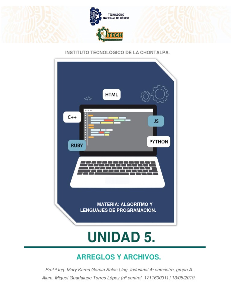 Unidad 5 Algoritmo Y Lenguaje De Programacion Pdf Estructura De
