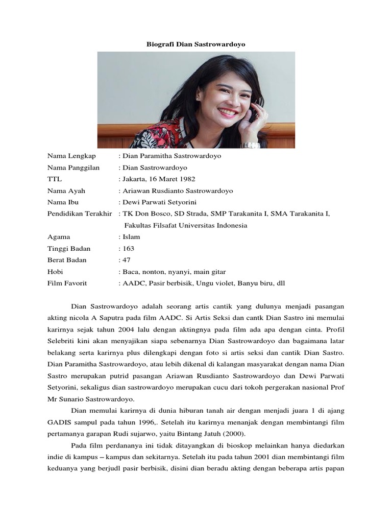 Biografi Dian Sastrowardoyo | PDF | Seni