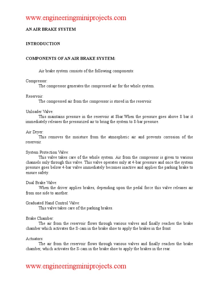 An Air Brake System | PDF
